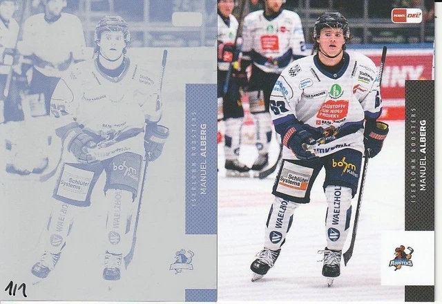 DEL 25-26 2025-2026 Pressplate Manuel Alberg DEL-168 Iserlohn Roosters ...