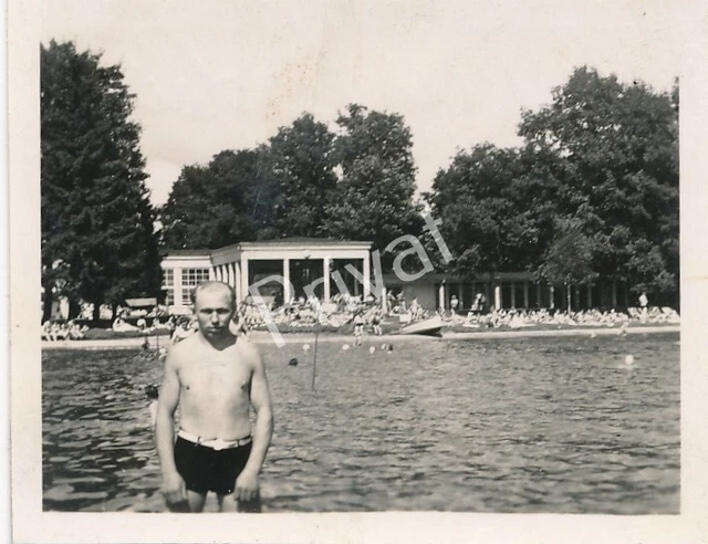 PHOTO WK II Wehrmacht Soldat Lac de Constance Reutin Baden Nu Été 1940 ...