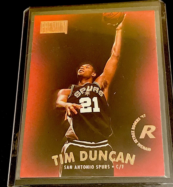 TIM DUNCAN 1997-98 Skybox Premium Rookie Card RC # 112 San Antonio ...