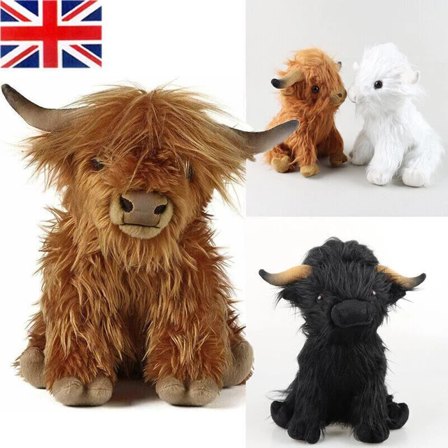 LARGE HIGHLAND COW Cuddly Soft Toy - Plush Scottish Scotland Cow Gift ...
