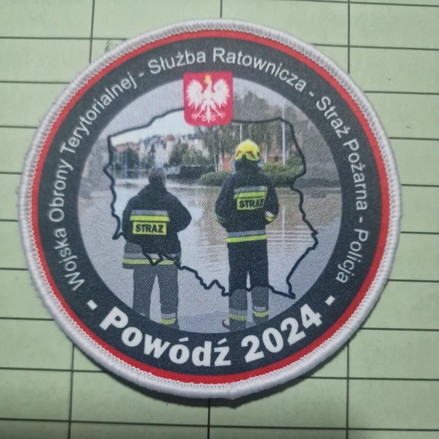 ABZEICHEN PATCH POLIZEI Feuerwehr Hochwasser Fluthilfe POLEN 2024 Edition EUR 1,50 - PicClick DE
