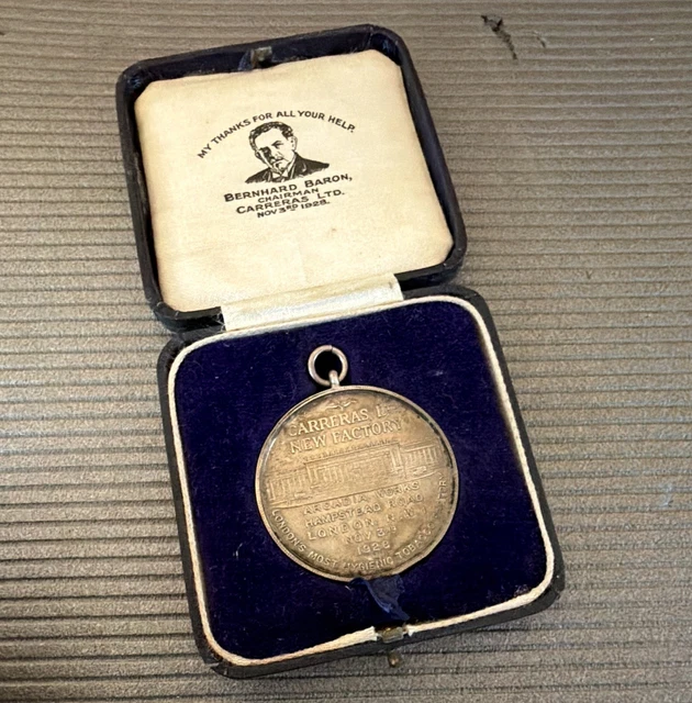 CARRERAS LTD 1928 Arcadia Works Hampstead Rd London Metal Advertising ...