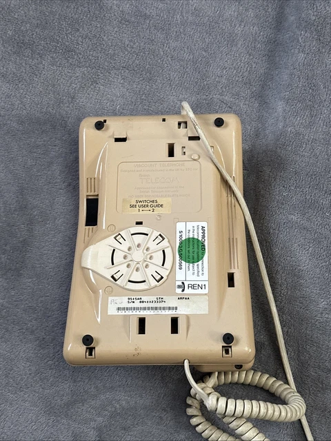 BT VISCOUNT BEIGE Telephone Vintage Retro 1980s Push Button British ...