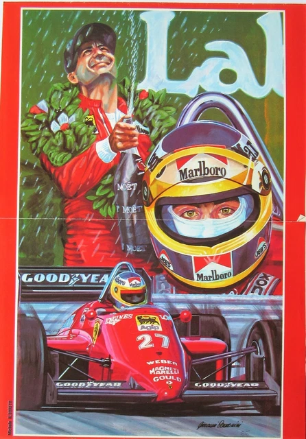 MICHELE ALBORETO POSTER disegno di Giovanni Cremonini cm 41 x 29 EUR 10 ...
