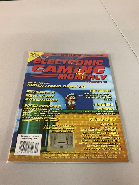 ELECTRONIC GAMING MONTHLY Issue 16 Super Mario Bros 4 EGM November 1990 ...