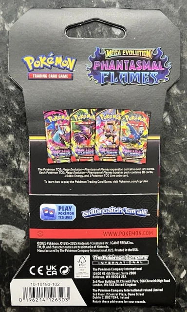 POKÉMON TCG: PHANTASMAL Flames Sleeved Blister Packs X 36 - *Complete ...