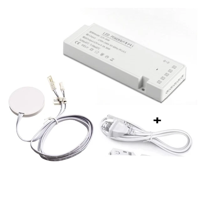 TOUCH SWITCH LED Cabinet Light Power Adapter 12V DC Transformer for ...