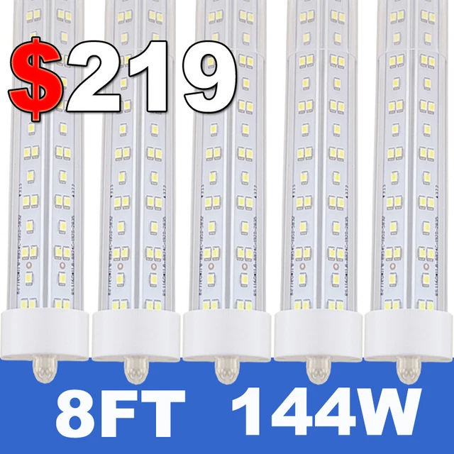 144W T8 8FT LED Shop Light Bulb FA8 Single Pin 8 Foot LED Tube Light ...