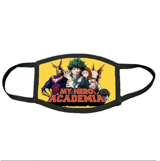 MY HERO ACADEMIA All Might Deku Bakugo Yellow Face Mask, Washable and ...