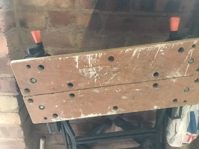 DUAL HEIGHT DELUXE Folding Work Bench Workmate One Handed Clamp System ...