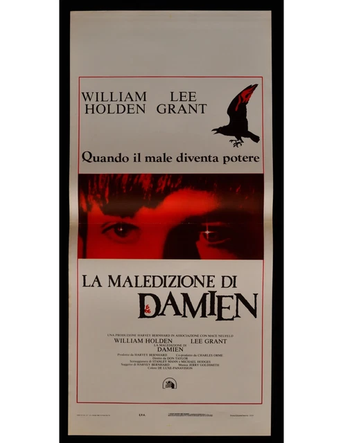 AFFICHE LA MALÉDICTION DE DAMIEN William Holden Omen Diable Satan DEVIL ...