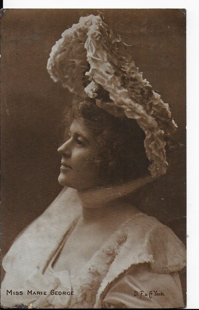 VINTAGE GREETINGS POSTCARD,THEATRE Actress,Miss Marie George,Rp,1906 ...