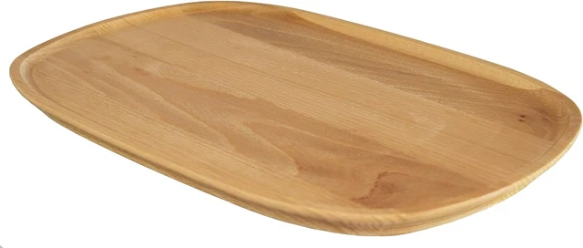 EFO WOODEN OVAL Plate - Organic Beech Wood Oval Serving Platter - Great ...