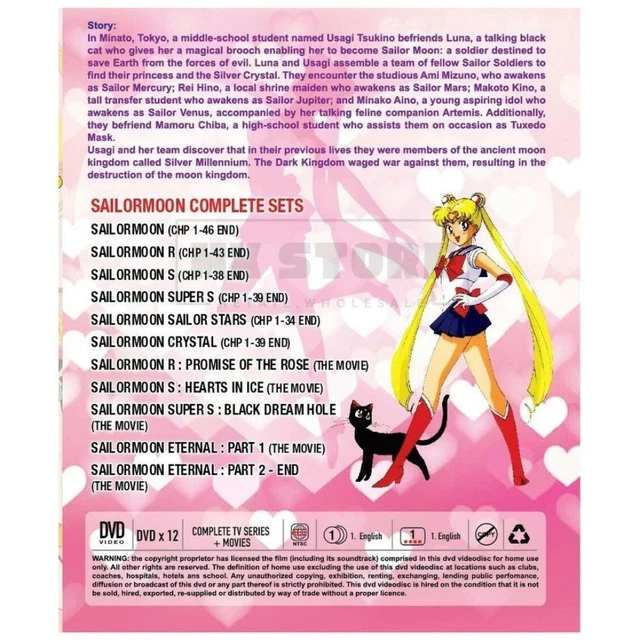 DVD ANIME SAILOR Moon Complete Collection 1-239 EPISODES+5 Movies ...