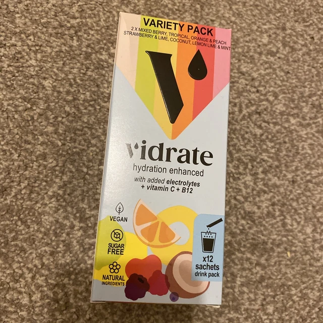 VIDRATE HYDRATION POWDER 12 Sachets - VARIOUS Flavours- Brand New Stock ...