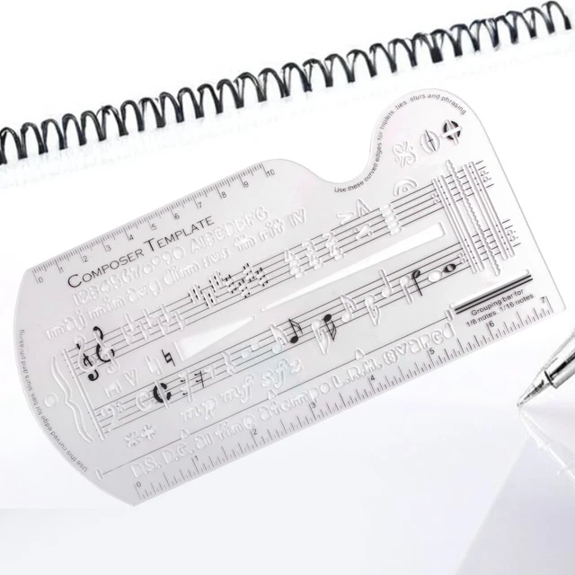 COMPOSING TEMPLATE STENCIL Composer Number Symbols Notation Manuscript ...