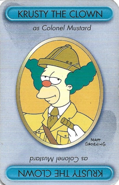 PRE-OWNED THE SIMPSONS Krusty The Clown Cluedo Game Card £1.99 ...
