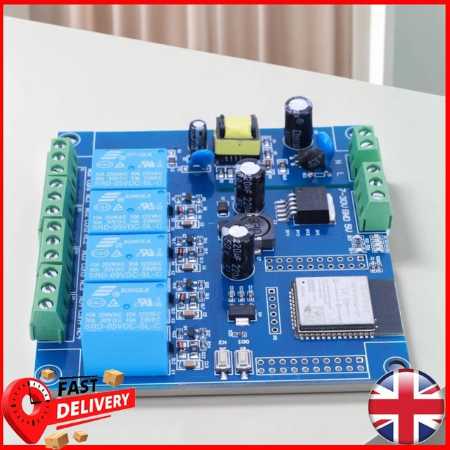 4 CHANNEL ESP32 WIFI Bluetooth-Compatible BLE Relay Module AC220/DC5-60V Module £14.26 - PicClick UK