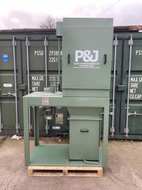 P&J 3KW 4 Pocket Dust Extractor Extraction Filter Collector Machine ...