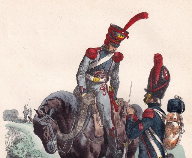 GRAVURE XIXE TRAIN d'Artillerie Napoléon Bonaparte Garde Impériale 1840 ...