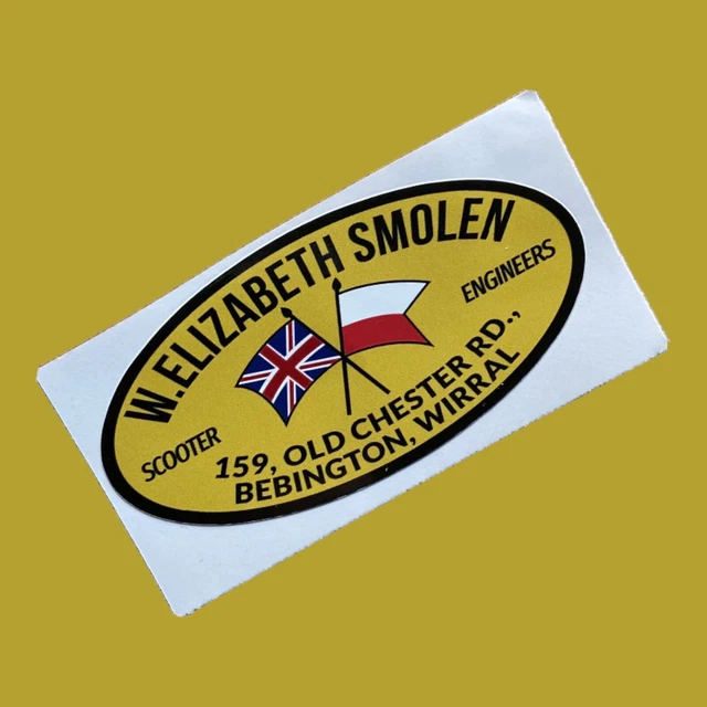 W.ELIZABETH SMOLEN LAMBRETTA Vespa Scooter Engineers Panel Shield Li Tv ...