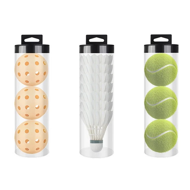 PLASTIC PICKLEBALL STORAGE Holder Transparent Pickleball Packaging Tube ...
