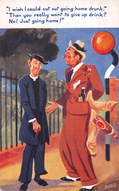 E MARKS COMICARD Comic Postcard Vicar Unused Good Plus Very Good EUR 7 ...