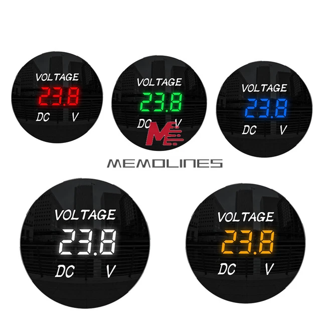 DC 12V-24V LED Panel Digital Voltage Volt Meter Display Voltmeter ...