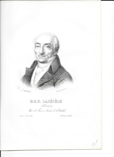 UNE GRAVURE REPRESENTANT Le Comte de LACEPEDE EUR 25,00 - PicClick FR