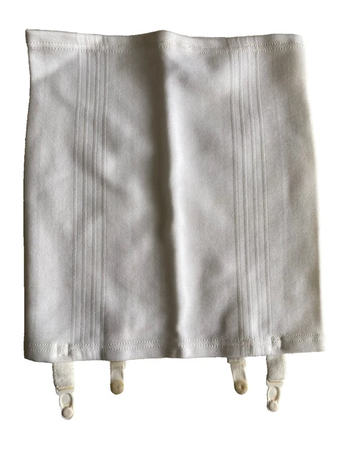 VINTAGE WHITE OPEN Girdle Size 28" - 30" Waist with 4 suspenders womens ...