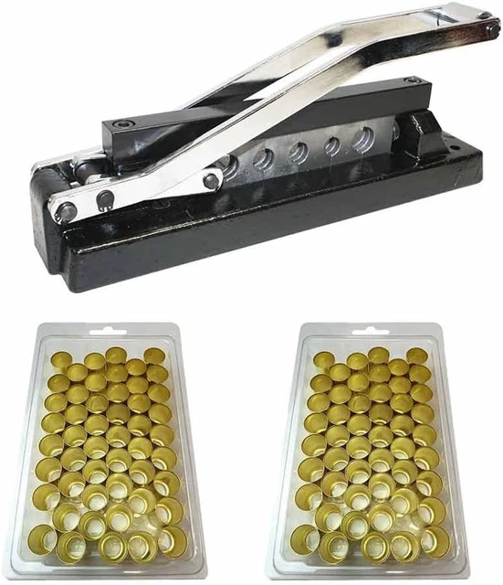 BENCH HOSE FERRULE Crimper Crimping Tool Heavy Duty 5 Dies with 50 ...