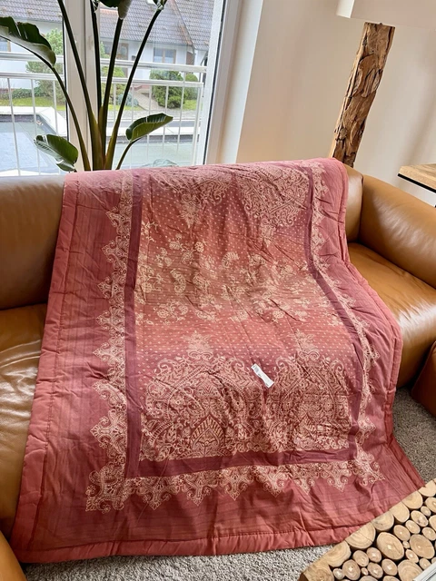 BASSETTI PLAID 135X190 TIVOLI R1 Rot Decke Kuscheldecke TAGESDECKE ...