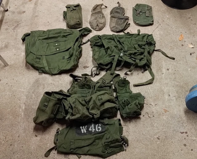 BRITISH ARMY VINTAGE COLD WAR 58 PATTERN WEBBING Job Lot £30.00 ...