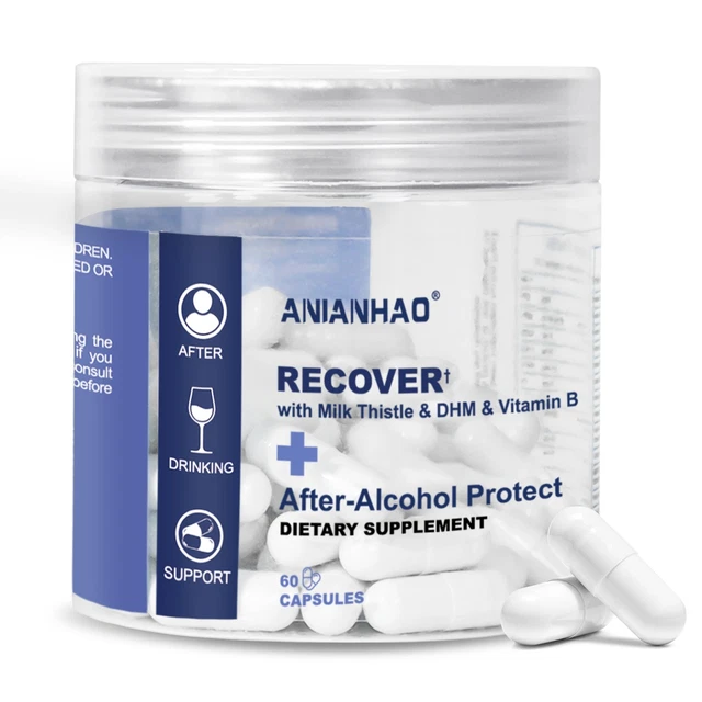 ALCOHOL RECOVERY CAPSULES | DHM + Milk Thistle | Liver & Hangover ...