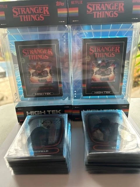 2025 TOPPS STRANGER Things High Tek Empty Box with 5 Base Cards. Retro ...