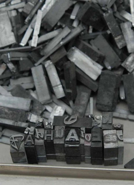7 KG CARACTÈRES en plomb lettres typographie imprimerie letterpress ...