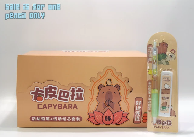 CAPYBARA CUTE KAWAII Capybara Riding Turtle Mechanical Pencil with Lead ...