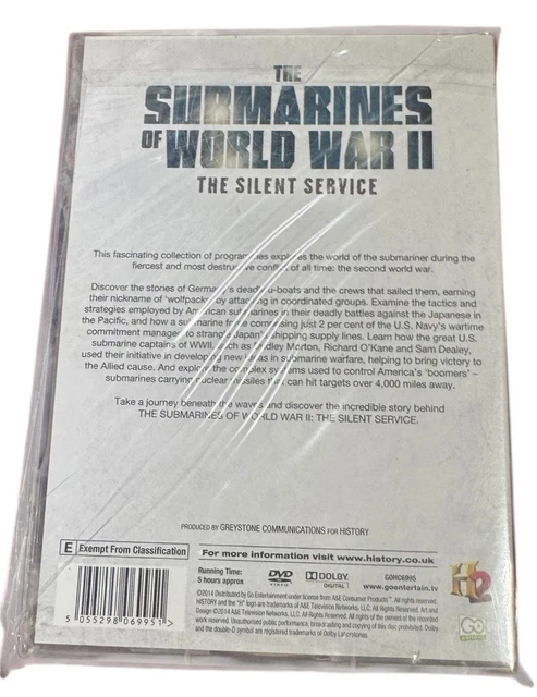 THE SUBMARINES OF World War II: The Silent Service 3 Disc DVD History ...