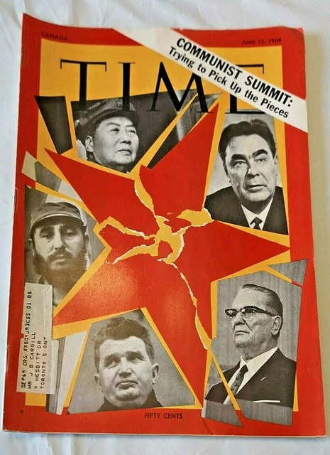 TIME MAGAZINE JUNE 13 1969 Brezhnev, Castro, Ceaușescu, Tito, Zedong ...