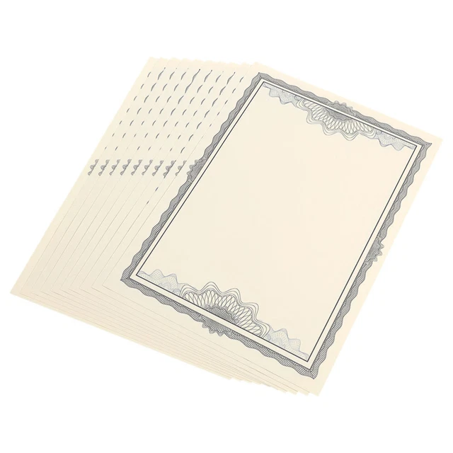15 SHEETS CERTIFICATE Paper Printable A4 Blank Certificate Paper ...