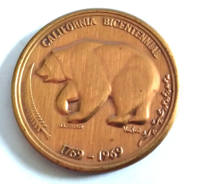 CALIFORNIA BICENTENNIAL 1769-1969 Coins The Golden Land Large Silver ...