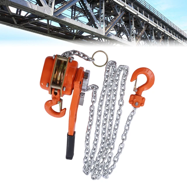 CHAIN HOIST CHAIN Ratchet Lever Block Chain Hoist Come Along Lift ...