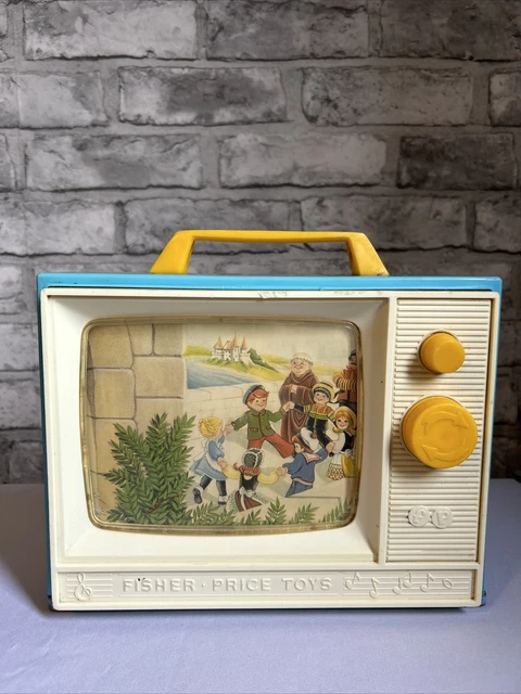 VINTAGE '60S FISHER Price WIND UP TV no.113 music box Frere jacques ...