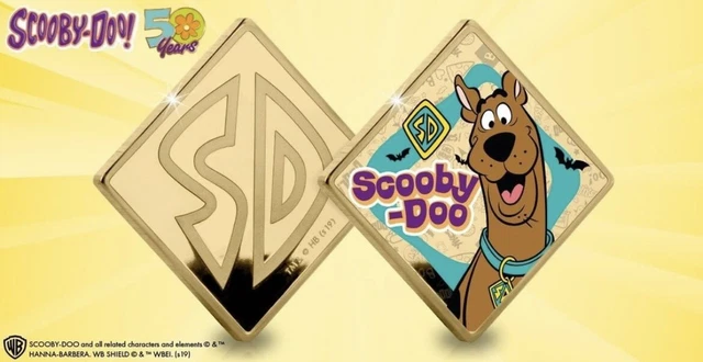 SCOOBY DOO BY Warner Bros Gold Plated Official Proof Commemorative Coin ...