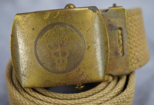 WW2 US ARMY medic uniform jacket belt soldier webbed Officer WWI ...