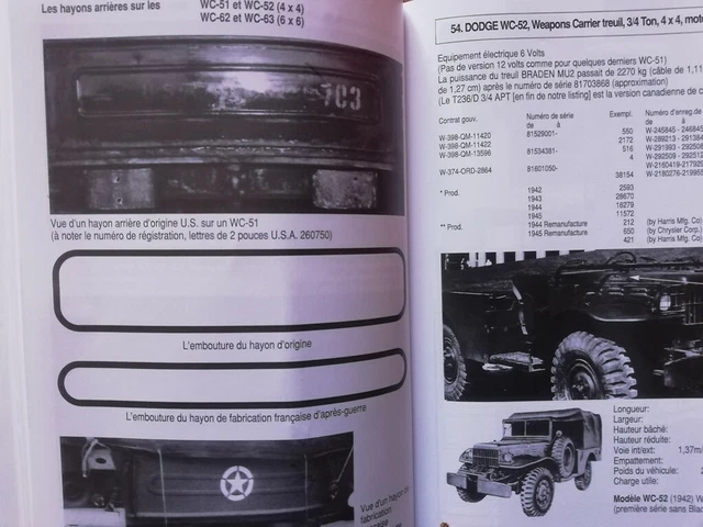 DODGE VC1 WC 64 KD BECKER 4X4 6X6 USA WW2 militaria 51 52 54 62 53 ...