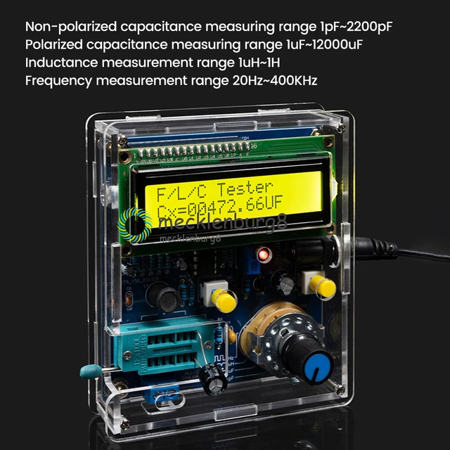 DIY HIGH PRECISION LCD Digital Inductance Capacitance Meter Frequency ...