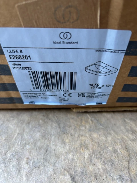 IDEAL STANDARD I.LIFE 450mm Basin And Semi-Pedestal. Brand new In Box ...