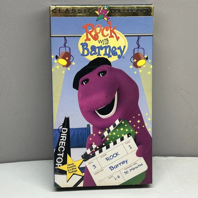 BARNEY ROCK WITH Barney VHS 1991 Video Tape Sing Along Song Purple ...