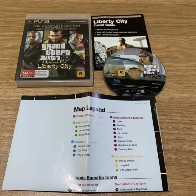 Grand Theft Auto Iv Complete Edition Episodes Liberty City Map And Manual Ps3 Eur 1403